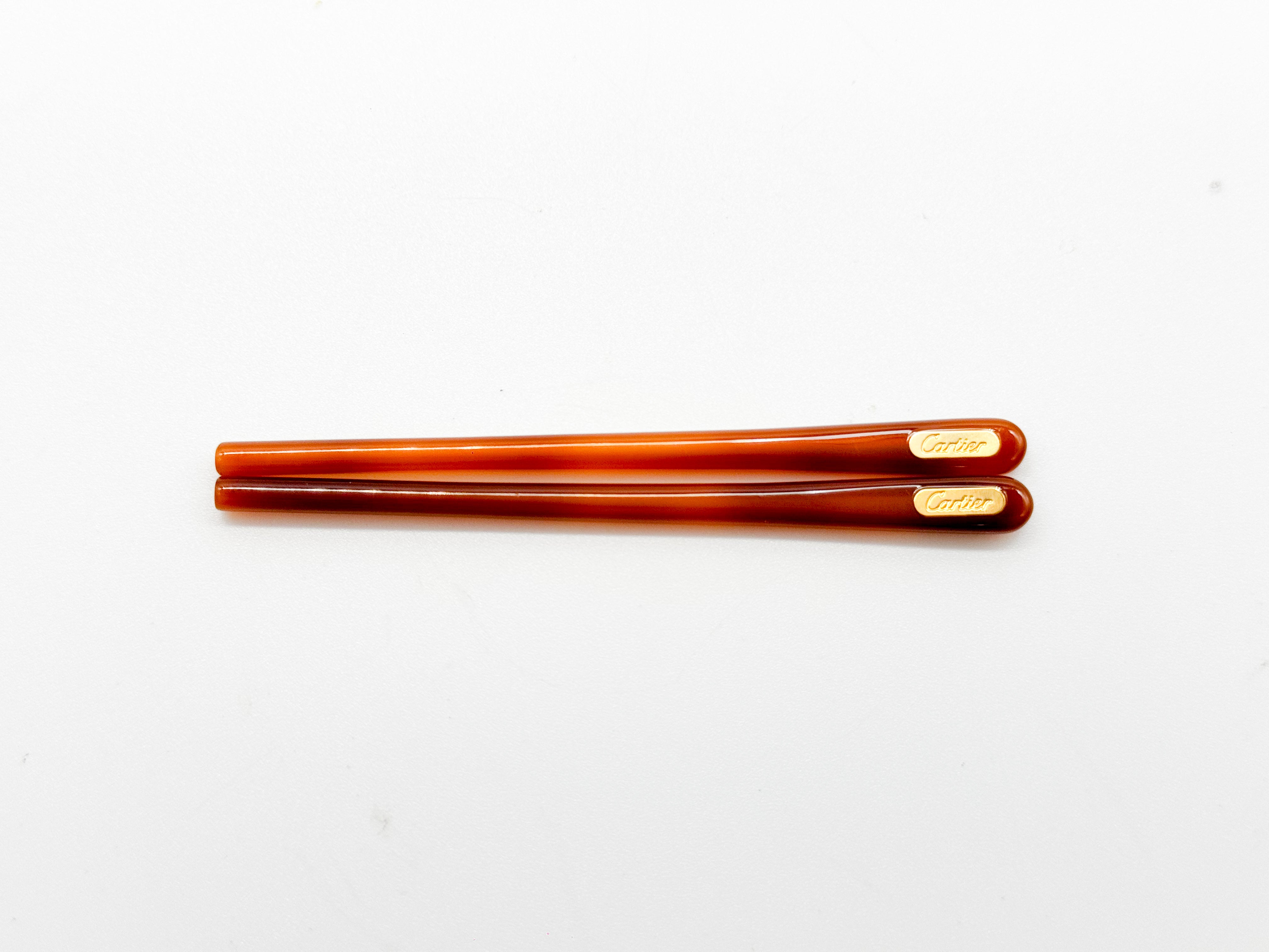 Cartier Eyeglass Temple Tips – Amber Acetate Replacement Pair – Repair ...
